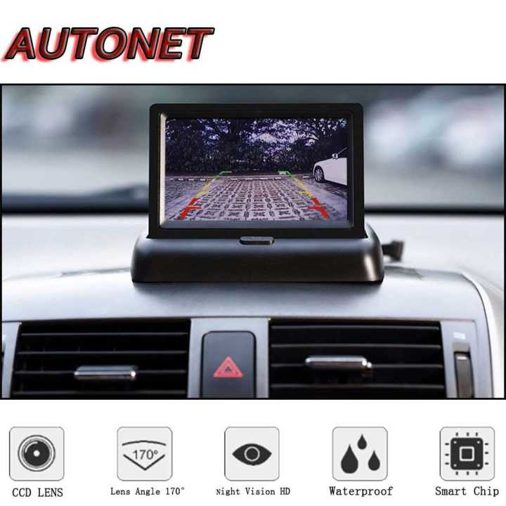 Layar Monitor Parkir Mini kecil 43 4.3 Inch Kamera Mundur Mobil Tv Dvd ...