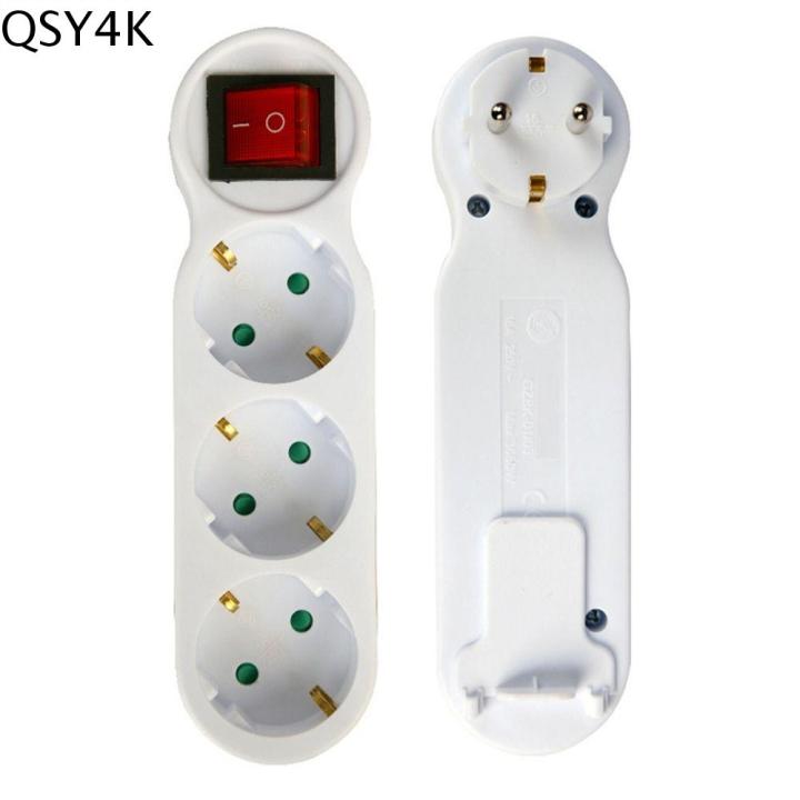 QSY4K 1 to 3 Way Travel 16A 250V ON/OFF Switch Conversion Plug German ...