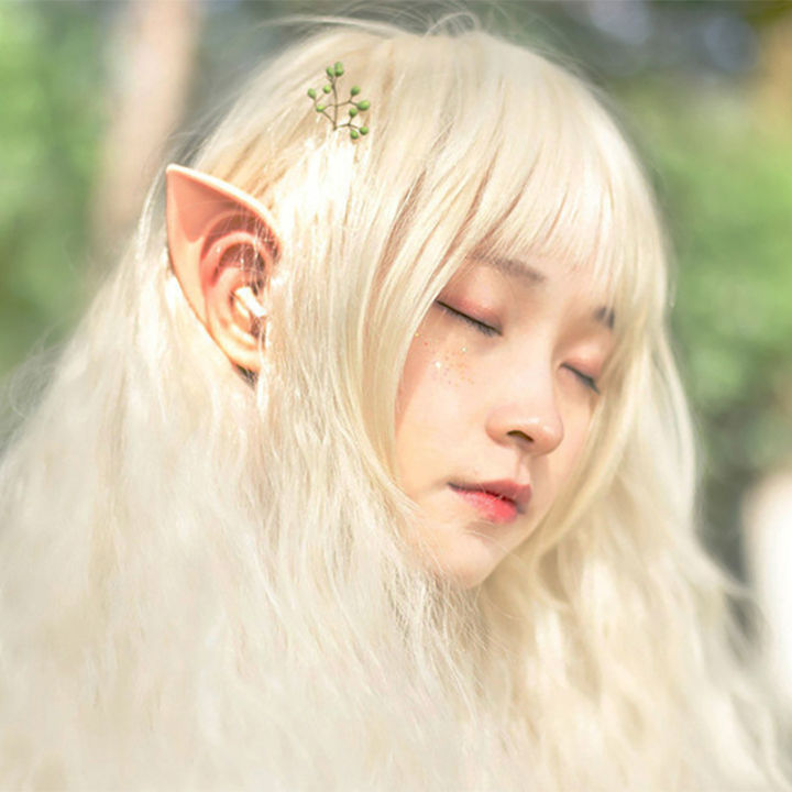 Elf Ears Fairy Cosplay Costume Accessories Soft Angel Elven Latex Ears ...