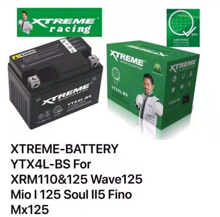 XTREME-BATTERY YTX4L-BS/YB6. 5L-BS/YB5L-BS | Lazada PH