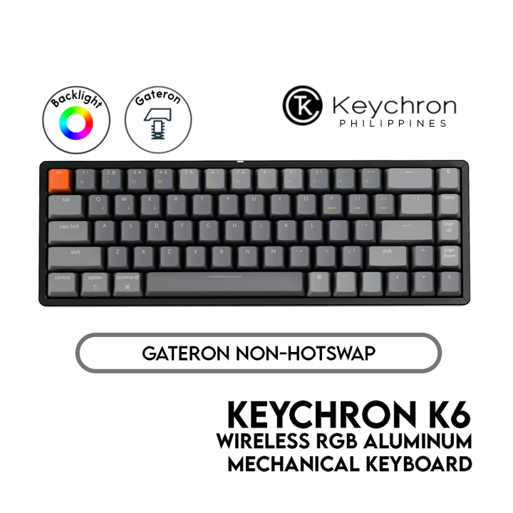 Keychron K6 Mechanical Keyboard (65% Layout, Wired/Bluetooth, RGB ...