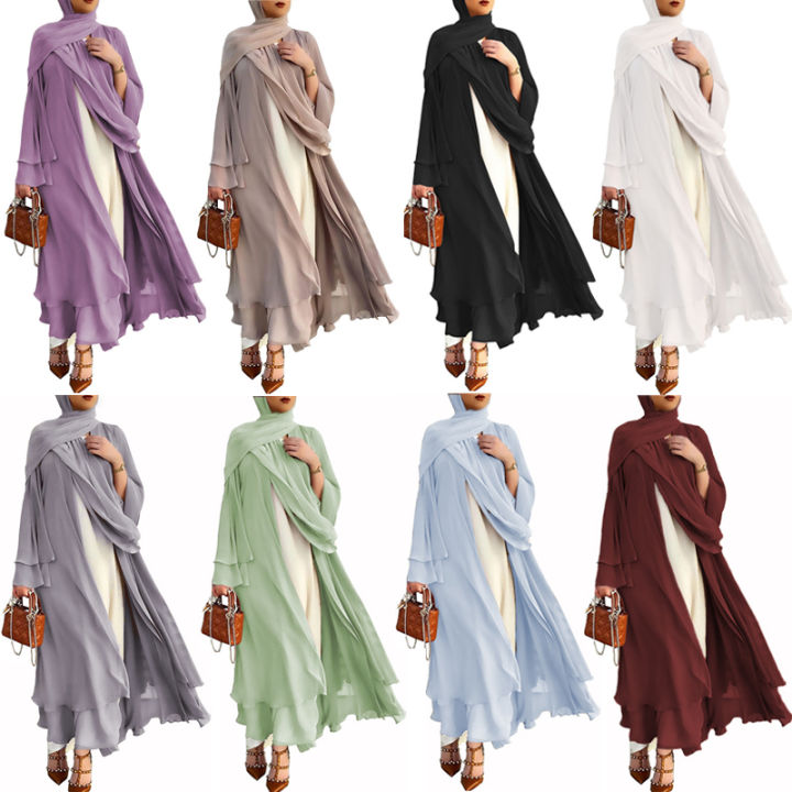 Abaya Cardigan Robe Muslim Dress Turkish Islamic Dress Robe Kaftan Maxi ...