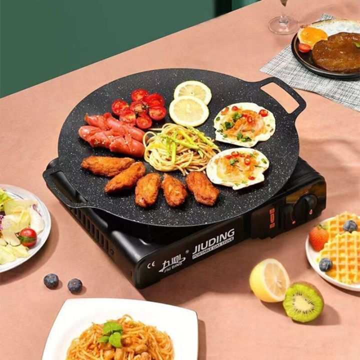 GRILLPLATE002-29cm Non Stick Grilling Pan Plate Carbon Steel Outdoor ...