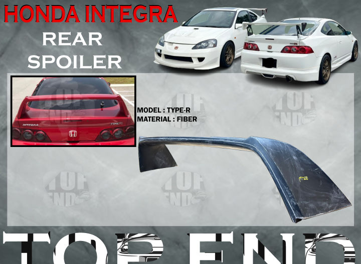 HONDA INTEGRA SPOILER BODYKIT TYPE-R MATERIAL IS FIBER CAR REAR SPOILER ...