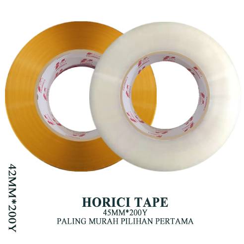 MEREK HORICI ASLI MURAH SUPER CLEAR 40mmx200Y LAKBAN BENING DAN COKLAT ...