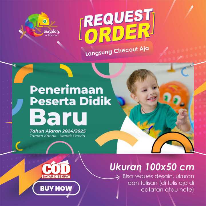 Spanduk Banner 100x50 Penerimaan Siswa Baru, Spanduk PPDB Keren ...