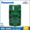 Panasonic Wide Series Duplex Universal Outlet with Ground (Shutter / No ...