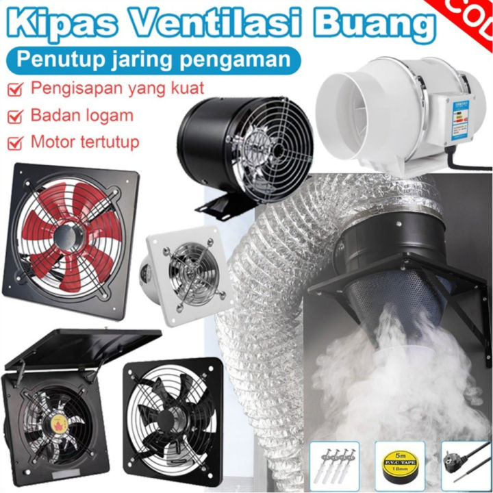 Exhaust Fan 4/6/8/10/12/14/16 Inch Kipas Angin Kipas Atap Kipas Kamar ...