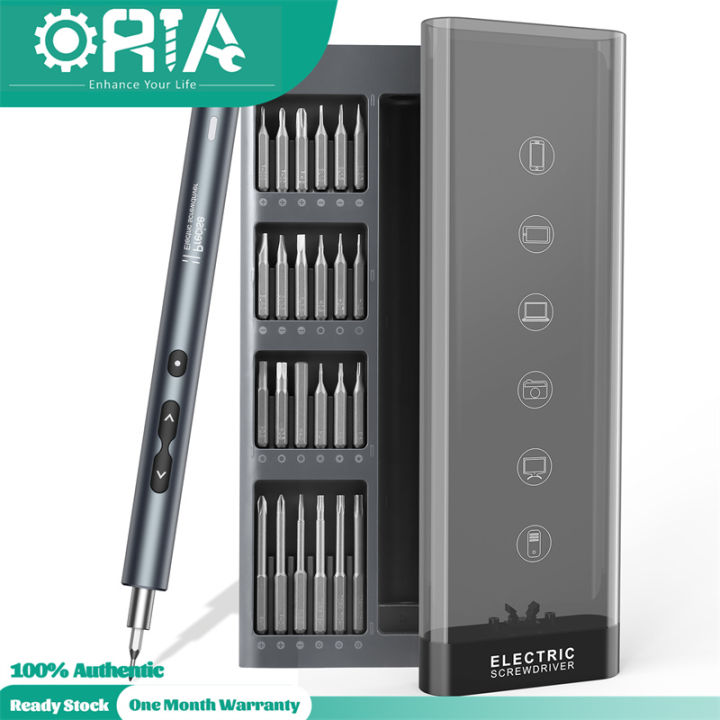 ORIA Rechargeable Screwdriver Set, 51 in 1 Mini Cordless Screwdriver ...