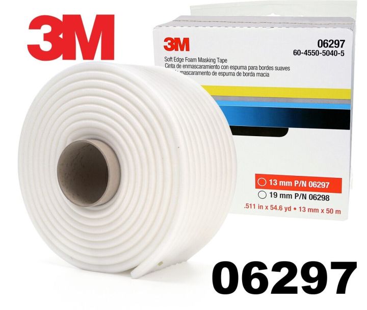3M 06297 เทปโฟมสำหรับติดร่องและขอบ 13 มมx50ม SOFT EDGE FOAM MASKINGTAPE ...