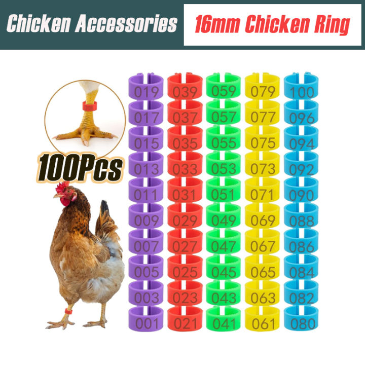 50Pcs Chicken Foot Rings 16mm Poultry Feet Tag Plastic Clip Ring ...