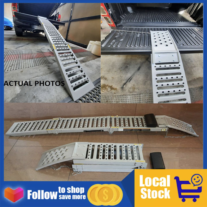 【3 Year Warranty】2 Piece(1 PAIR) Motorcycle Ramp Steel Ramp Single ...