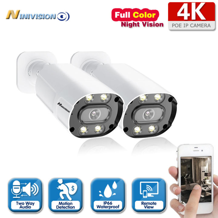 NINIVISION 4K POE Security Camera Outdoor Waterproof POE CCTV Video ...