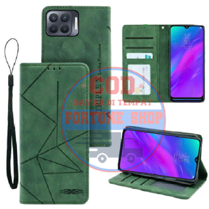 CASE DOMPET COCOK UNTUK HP OPPO RENO 4F FLIP SARUNG HANDPHONE CASING ...