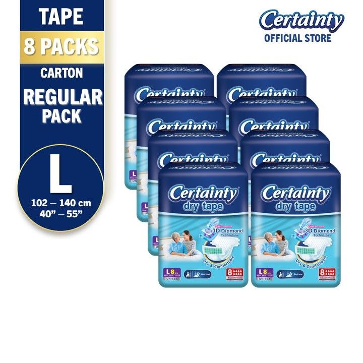 Certainty Tape L 8 x 8s Adult Diaper | Lazada