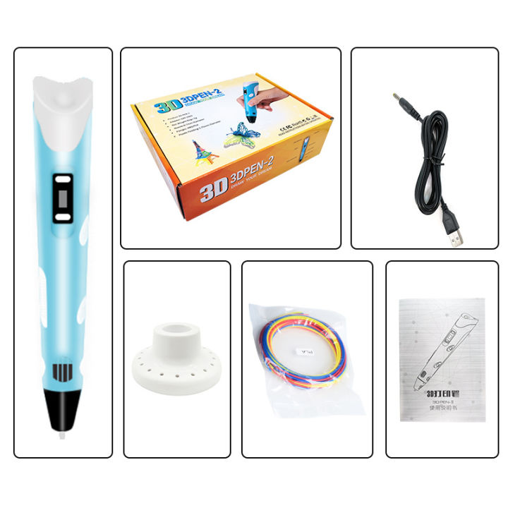 P1 3D Printing Pen with Display - Includes 3D Pen, 3 Starter Colors of ...
