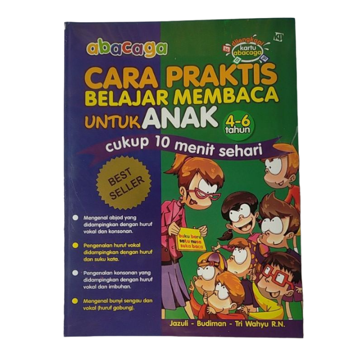 Cara Praktis Belajar Membaca Untuk Anak 4-6 Tahun - ABACAGA | Lazada ...