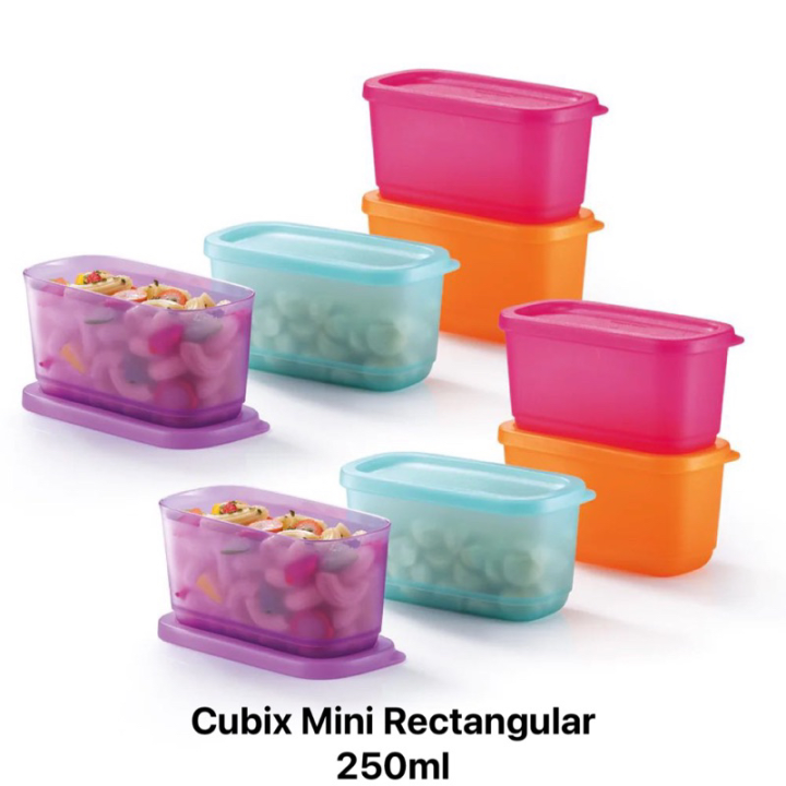 Tupperware รุ่น Cubix Mini Rectangular (1ใบ) 250ml สุ่มสี | Lazada.co.th