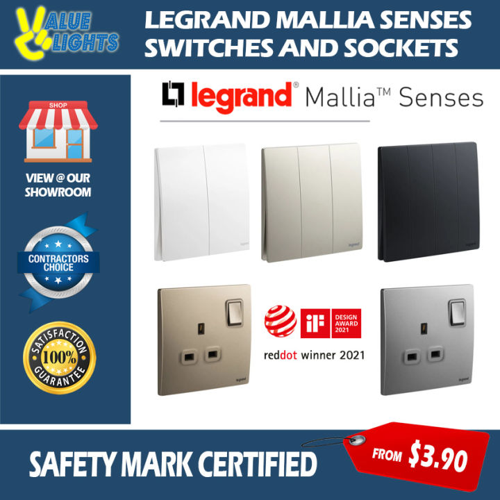 Legrand Mallia Senses 2022 Newest Designer Switch Socket Safety Mark ...