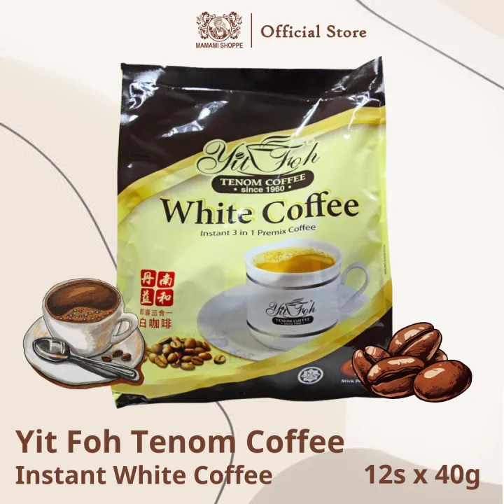 Yit Foh Tenom - White Coffee 12s x 40g/ White Coffee No Sugar 15s x 25g ...