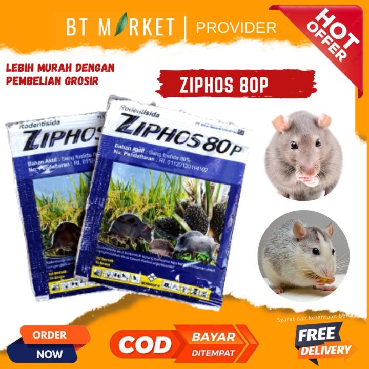 RACUN TIKUS ZIPHOS 80 P RODENTISIDA -15 GRAM | Lazada Indonesia