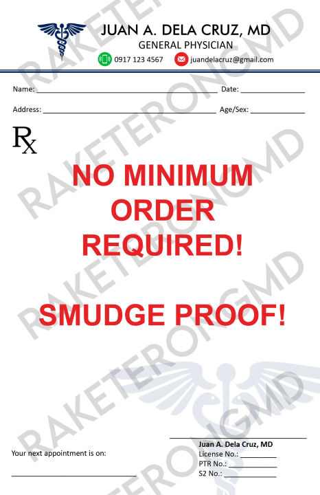 RX Pad, Customized, Personalized, Reseta, Med Cert, LAB REQUEST ...