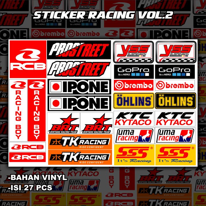 Sticker Racing Stiker Motor Vol. 2 | Lazada Indonesia