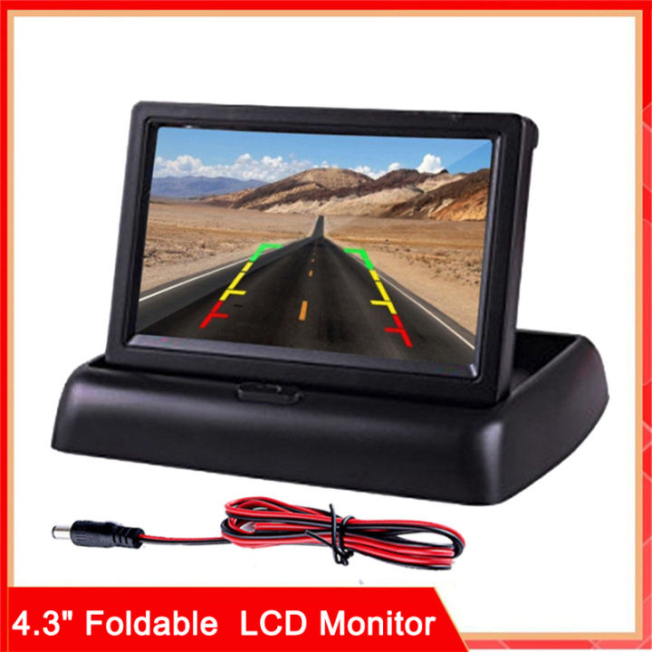 Car Monitor 4.3 Display for Rear View Camera Foldable Color TFT LCD 4.3 ...