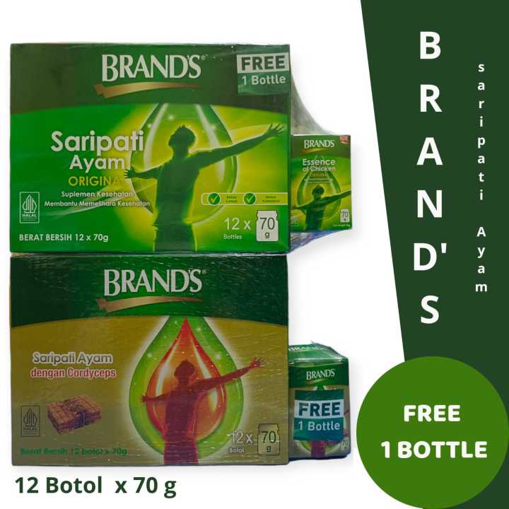 Per Box BRANDS SARIPATI AYAM ORIGINAL DAN CORDYCEPS 70GR ISI 12 BOTOL ...