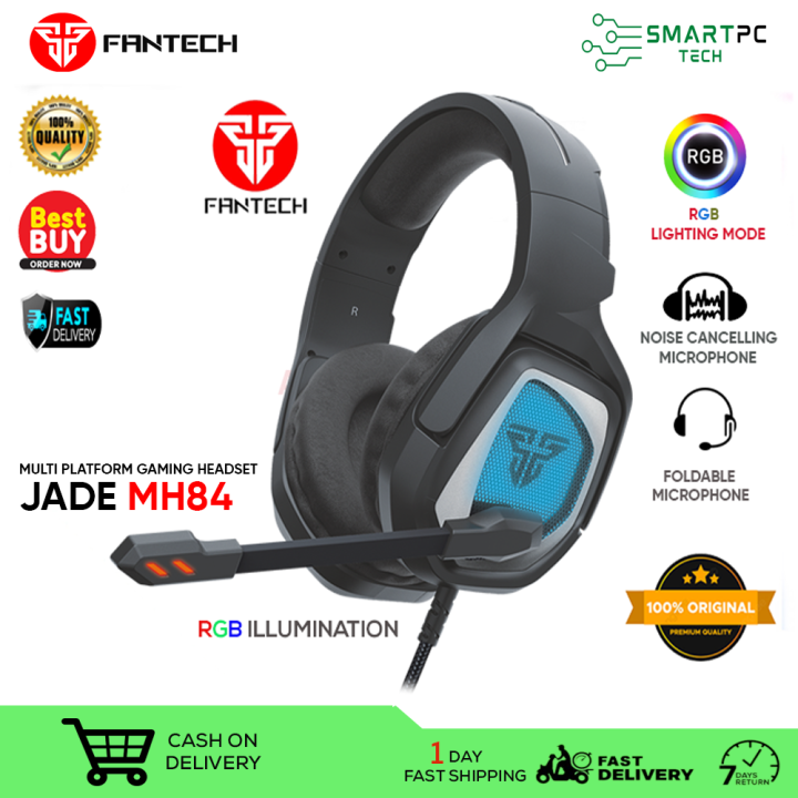 SmartPCtech Original Fantech JADE MH84 Adjustable Headband RGB Gaming ...