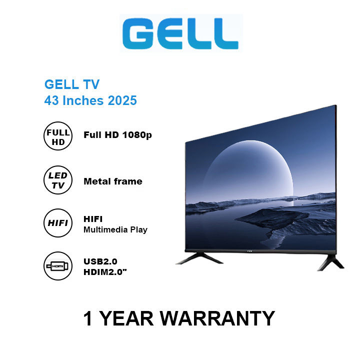 GELL led tv 43 inch tv flat on sale screen home appliance led tv ...