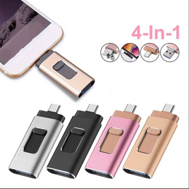 GUAIB 4-in-1 Phone Flash Drive Android Type C Push-Pull USB Flash Drive ...