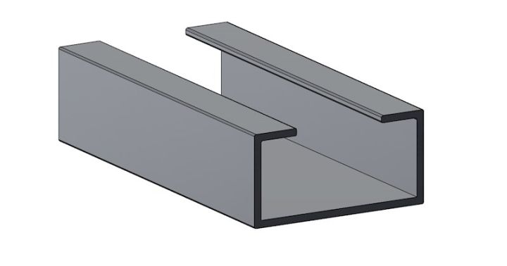 1" x 4" Aluminium Open Back [NA / MB] 2ft / 4ft / 6ft Aluminium Hollow ...