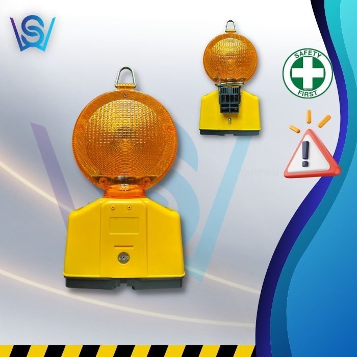 ROAD SAFETY FLASH HAZARD BLINK WARNING LIGHT SENSOR YELLOW FLASHING ...