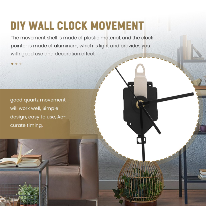 DIY Quartz Pendulum Clock Movement Mechanism with 2 Pairs of Hands Wall ...