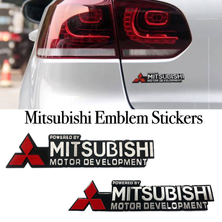 OCPA 1pcs MITSUBISHI Car Rear Trunk Emblem Badge Sticker Decal | Lazada PH