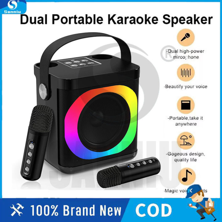 Wireless Microphone Loud Sound Speaker Mini Karaoke Bluetooth Speaker ...