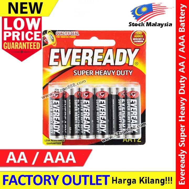 Eveready Super Heavy Duty 1.5V #AA #AAA #1215 #1212 #Black #Eveready # ...
