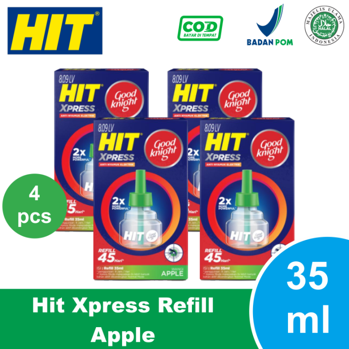 HIT EXPERT Elektrik REFILL- Obat Nyamuk Wangi Apple 45 HARI ( Paket ...