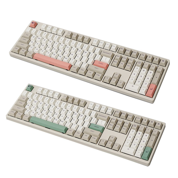 AKKO 9009 mechanical keyboard retro white cherry green tea axis typing ...
