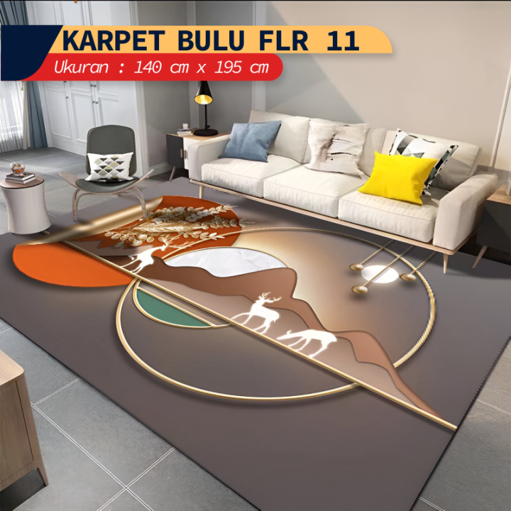 Karpet Lantai Eropa PREMIUM Bahan Polyester Anti Slip Ruang Tamu Ruang ...