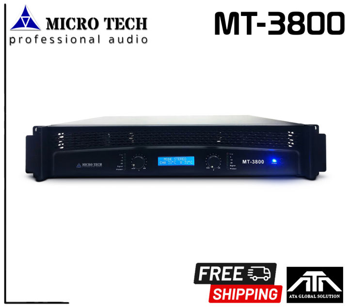 MICROTECH MT-3800 MT3800 เพาเวอร์แอมป์ 2CH กำลังวัตต์ 350W ที่8 โอห์ม ...