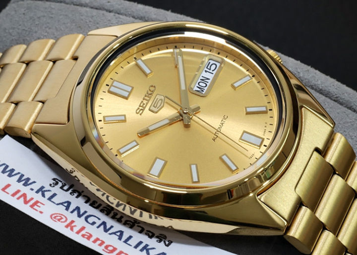 Seiko 5 Sport Automatic นาฬิกาข้อมือผู้ชาย สายสแตนเลส สีทอง รุ่น ...