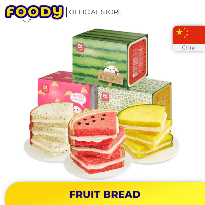 China A1 Snack Lab Fruit Flavor Toast Watermelon / Dragon Fruit / Melon ...