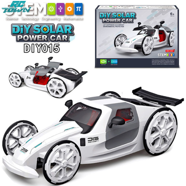 Diy015 Stem Car Toy Solar Powered Electric 4wd Assembled Sports Car ...