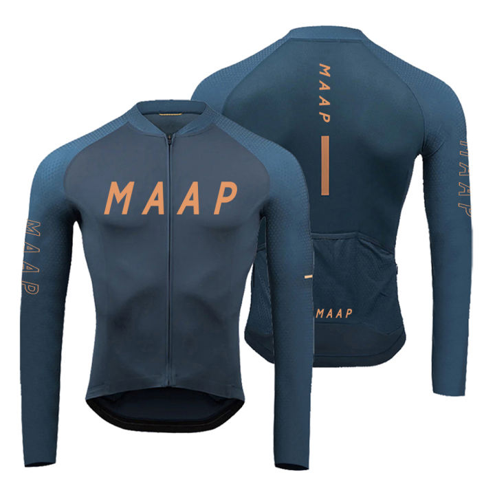 MAAP Men's Cycling Jersey Long Sleeves Breathable Bicycle Clothing Sun-protective Road Bike MTB ...