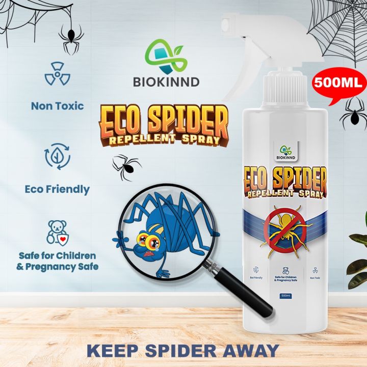 BIOKINND Eco Spider Repellent Water Based Spray (500ml) Penghalau Labah ...