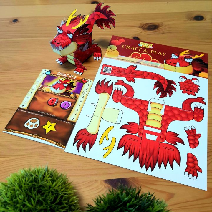 Drackee: Papermade Duel Basic Edition D.I.Y Papercraft Project. Craft ...