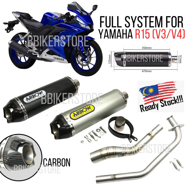 Yamaha R15 Full System Exhaust muffler set ARROW Yamaha V3 V4 2017 2018 ...