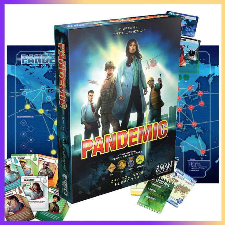 Pandemic Board Game Strategy Cooperative for Family and Adults 2-4 Players Plague Legacy Series ...